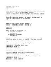 P Py Program Name P Py Description Write A Program That Asks The User To Input A