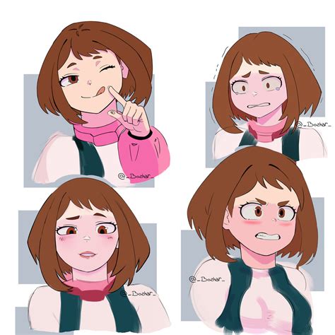 Practice Sheet Ochaco Uraraka By Bozhart On Deviantart