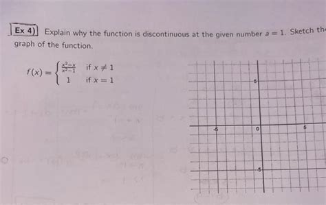 Solved Ex 4 Explain Why The Function Is Discontinuous At