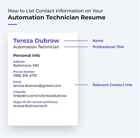 Automation Technician Resume Examples And Templates