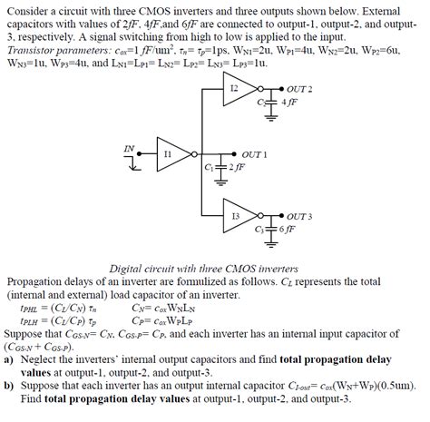 Solved Consider A Circuit With Three CMOS Inverters And Chegg Com
