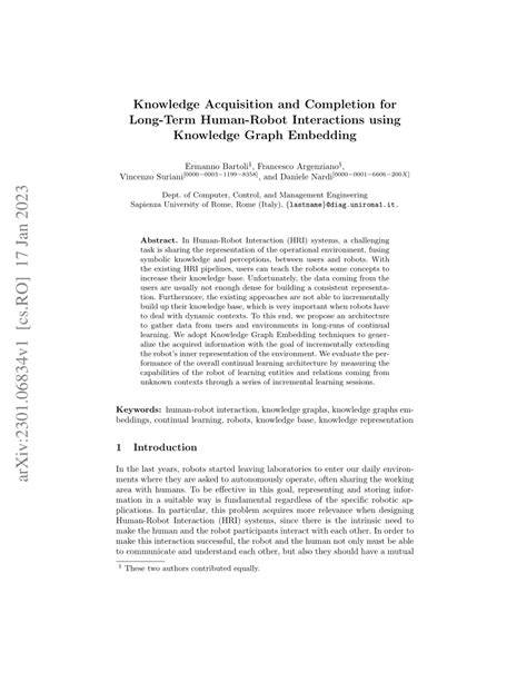 (PDF) Knowledge Acquisition and Completion for Long-Term Human-Robot Interactions using ...