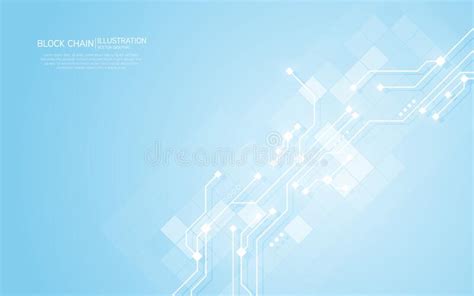 Abstract Circuit Networking Blockchain Concept Background Stock Vector