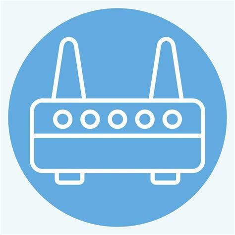 Icon Modem Related To Computer Symbol Blue Eyes Style Simple Design Editable Simple