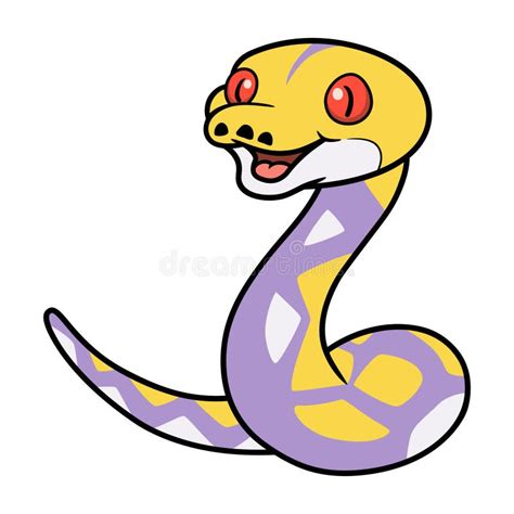 Tira Dibujos Animados De Python Reticulado En Lavanda Ilustración Del