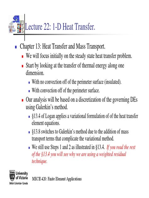 Finite Element Heat Transfer Heat Transfer Finite Element Method