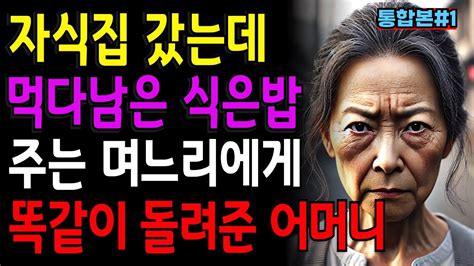 생일상 차려준다고 자식집 갔더니 딱딱한 밥 주는 며느리에게 복수한 어머니 노후 삶의 지혜오디오북인생 사연 Youtube