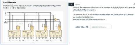 Solved 1 To 32 Decoder 6 De The Following Shows How Four Chegg Com