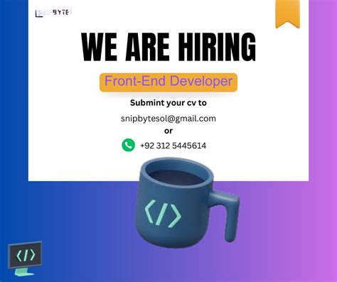 Exciting Opportunity Alert Paid Front End Developer Internship Available If Youre Skilled In