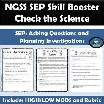 NGSS SEP Skills Booster Planning Investigations Check The Science