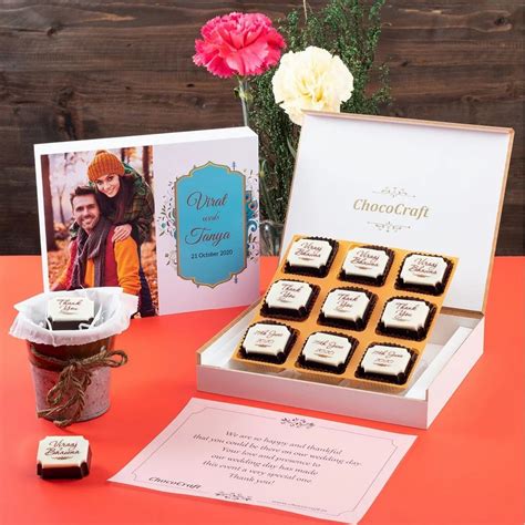 Personalized Return Ts 9 Chocolate Box With Printed Chocolates At