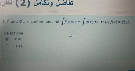 Solved If F And G Are Continuous And Integral F Open Chegg