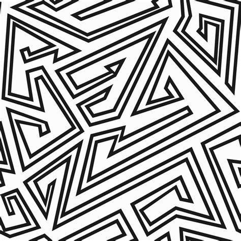 Premium Vector Monochrome Maze Seamless Pattern