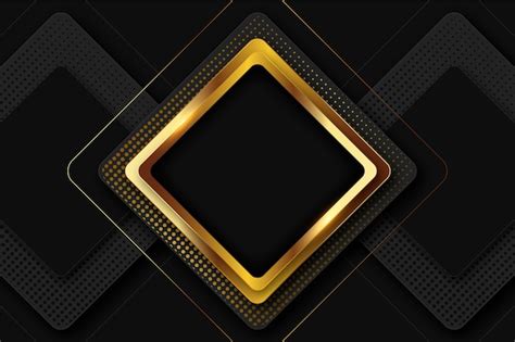 현실적인 골든 프레임 무료 벡터
