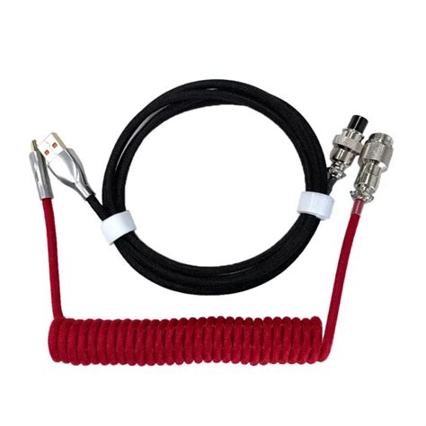 Keyboard Aviator Cord Type C Usb Aviation Coil Wire Red Spring Black Wire Eur 15 40 Picclick Fr