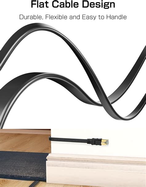 Senetem Cable Ethernet Cat 8 De 20 Pies Cable De Conexión De Red De