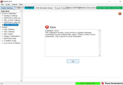 PGA EVM PGA EVM Calibration Error Sensors Forum Sensors TI E E Support Forums