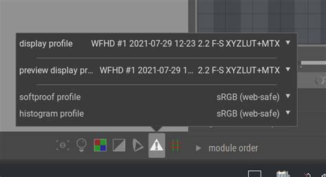 Unsupported Output Profile Darktable