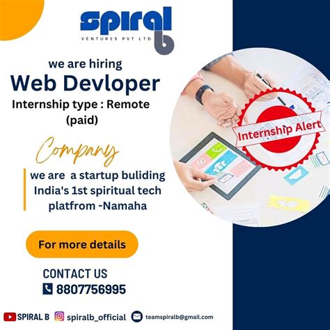 Hiring Internship Webdeveloper Startup Sattanathan R