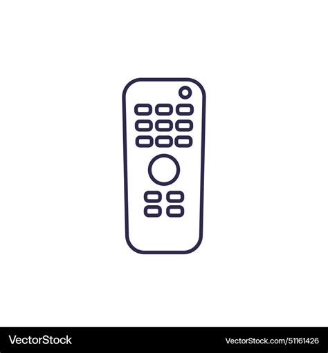Tv Remote Control Rc Line Icon Royalty Free Vector Image