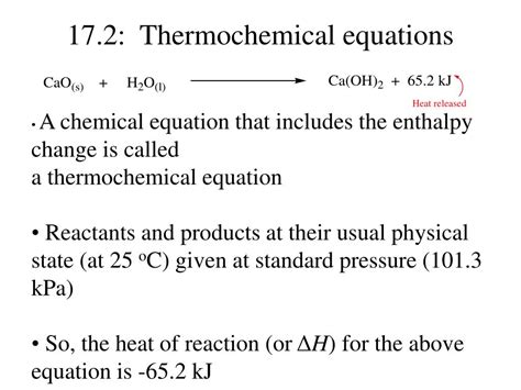 Ppt Chapter 17 Thermochemistry Powerpoint Presentation Free Download