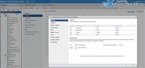 How To Configure Statistics Collection Intervals In Vcenter Esx Virtualization