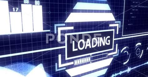Loading Screen With Process Bar And Digital Objects Ver Royalty Free