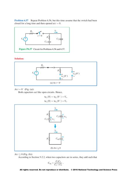 circuit analysis capacitor problem solution