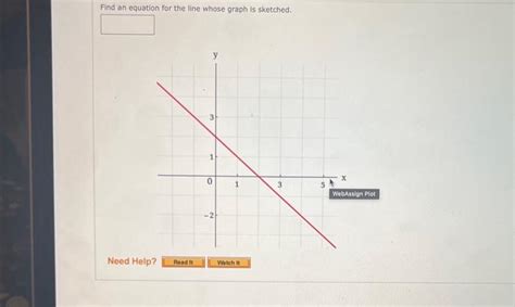 solved find an equation for the line whose graph is