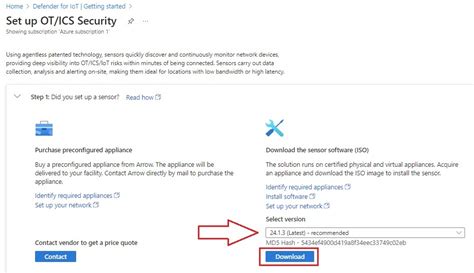 Deploy Defender For Iot Ot Network Sensor
