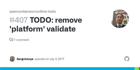 todo remove platform validate · issue 407 · opencontainers runtime