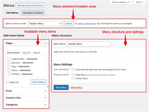 Wordpress Navigation Menu Tutorial How To Create Edit And Customize
