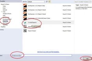 How To Create Crystal Report Using Visual Studio