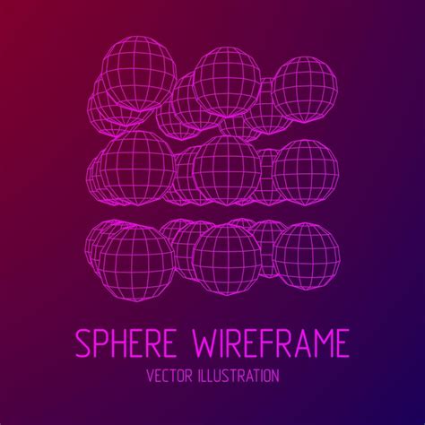 Premium Vector Wireframe Mesh Cube Make With Many Small Spheres Connection Structure Digital
