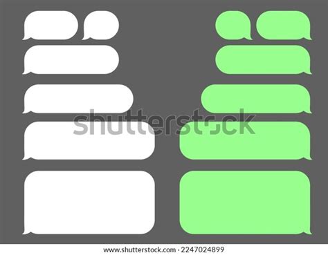 Chat Text Box Empty Messages Template Stock Illustration 2247024899