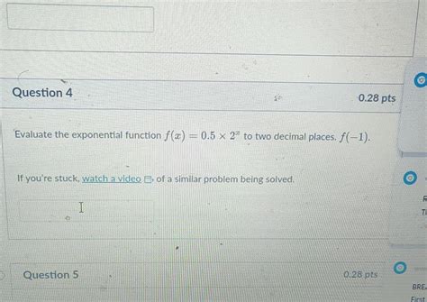 Solved Evaluate The Exponential Function F X Chegg