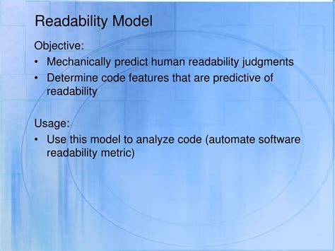 Ppt A Metric For Software Readability Powerpoint Presentation Free Download Id413342