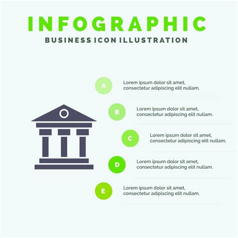 Bank Institution Money Ireland Solid Icon Infographics 5 Steps Presentation Background 17969107