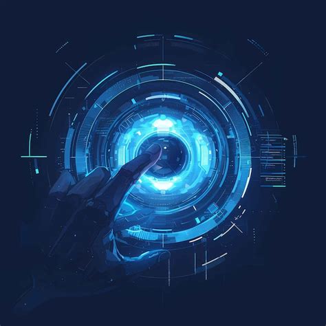 Premium Photo Futuristic Interface Touch Human Interaction With Advanced Technology Concept