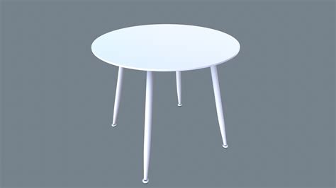 3d round table model turbosquid 2000792