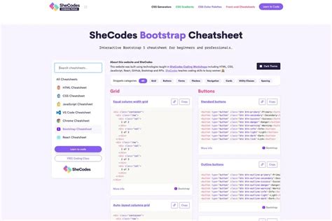 Bootstrap Cheat Sheet Best Collection Of Bootstrap 5 Classes