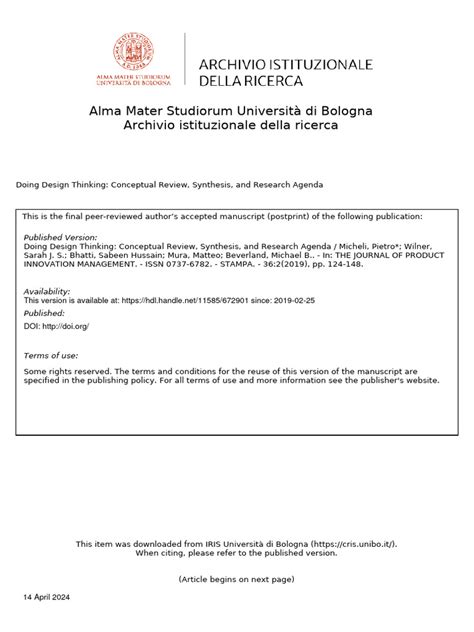 2019 Doing Design Thinking Conceptual Review Synthesis And Research Agenda Pdf Design 2019 Doing Design Thinking Conceptual Review Synthesis And Research Agenda Pdf Design