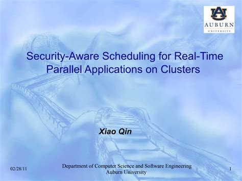 Security Aware Scheduling For Real Time Parallel Applications On