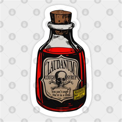 Laudanum Vintage Horror Sticker Teepublic