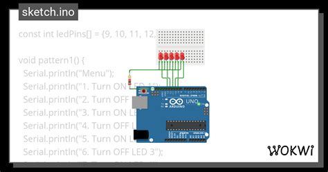 5leds Wokwi Esp32 Stm32 Arduino Simulator