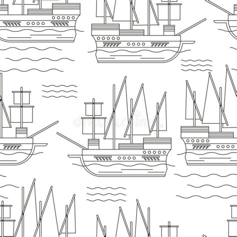 Seamless Pattern With Ships Stock Illustration Illustration Of Boat Isolated 59544490