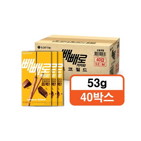 롯데 빼빼로초코필드53g 40 배민 장보기∙쇼핑