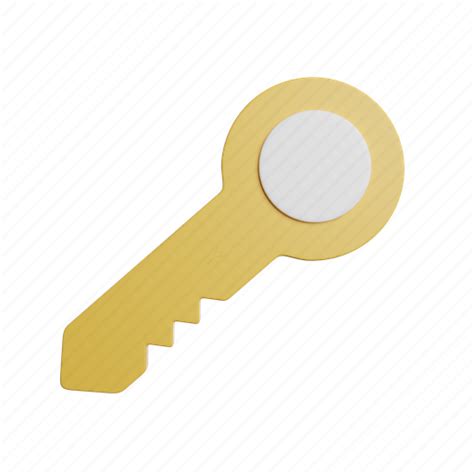 Key Front Lock Password Protection Secure 3d Illustration