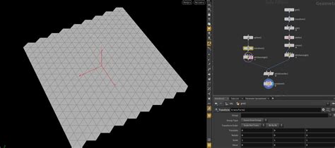 modify grid pattern from hexagon to triangle using attribute modeling