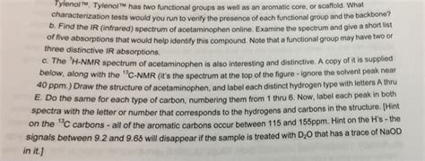 Solved Ylenol™ Tylenol™ Has Two Functional Groups As Well As